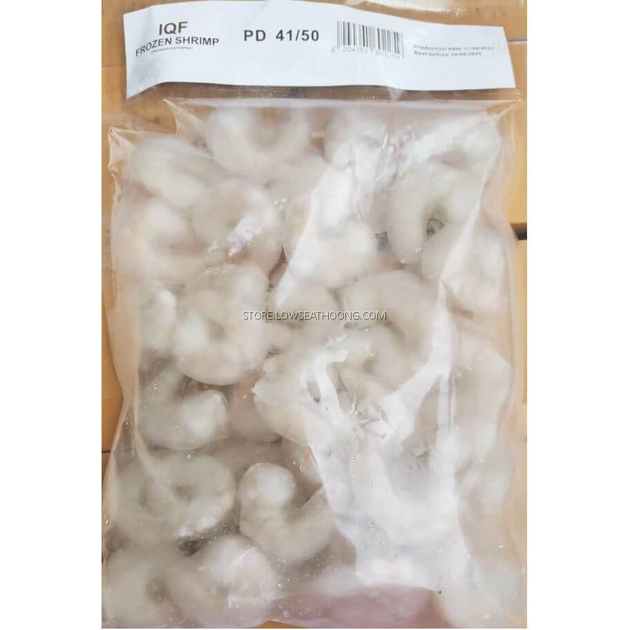 IQF Frozen Shrimp Without Tail (PD 41/50) 南美无尾粉虾 (65% Water) - ±1kg ...
